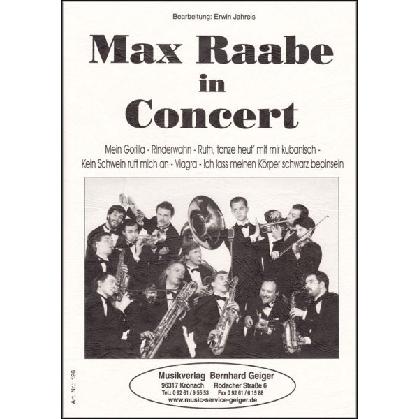 Max Raabe in Concert - Conducting Score, 11,90